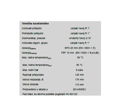 Kotlovski razdjelnik s izolacijom HV 60/125 SG-2 - Vodotermika